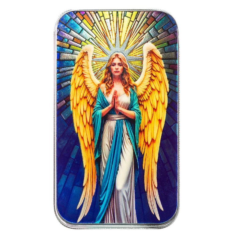 Angel Star of Bethlehem 1 oz Silver Color Bar