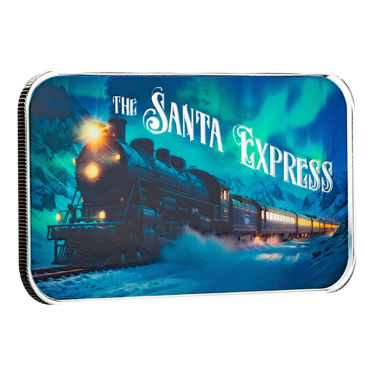 The Santa Express 1 oz Silver Color Bar