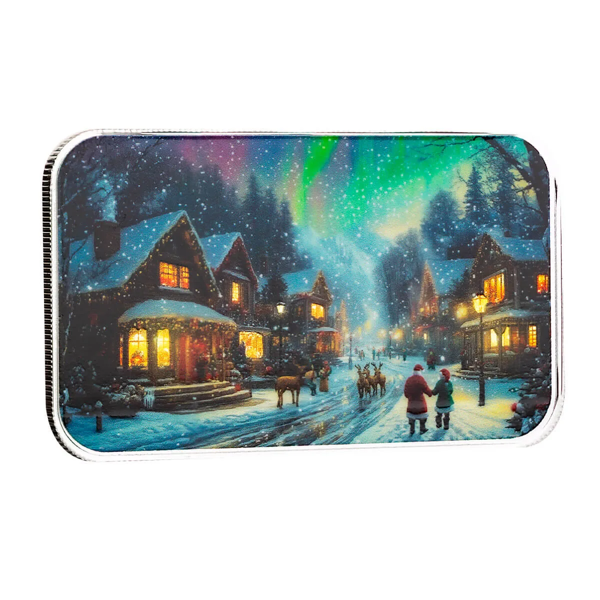 Winter Wonderland 1 oz Silver Color Bar