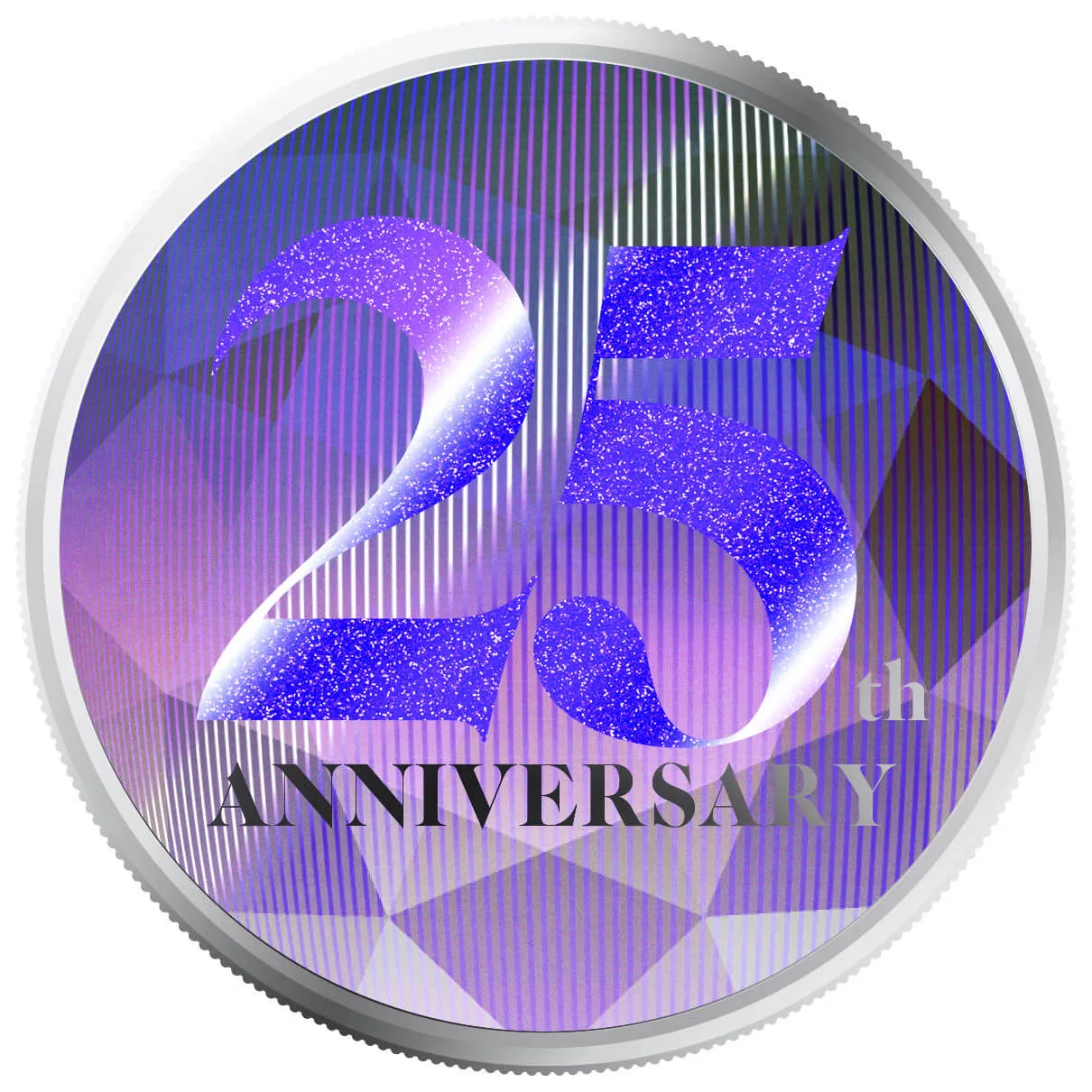 25th Anniversary 1 oz Silver Color Round
