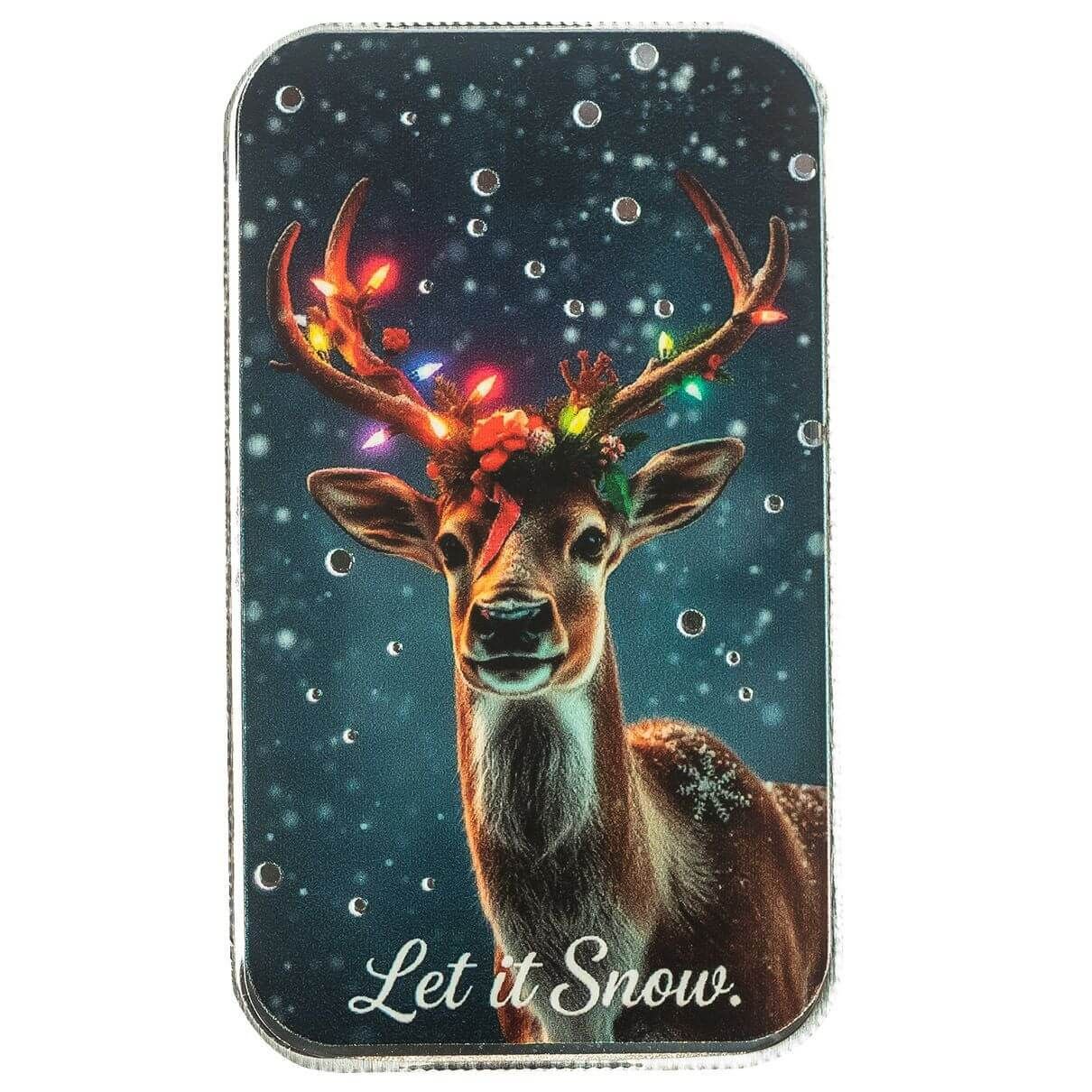 Let it Snow 1 oz Silver Color Bar