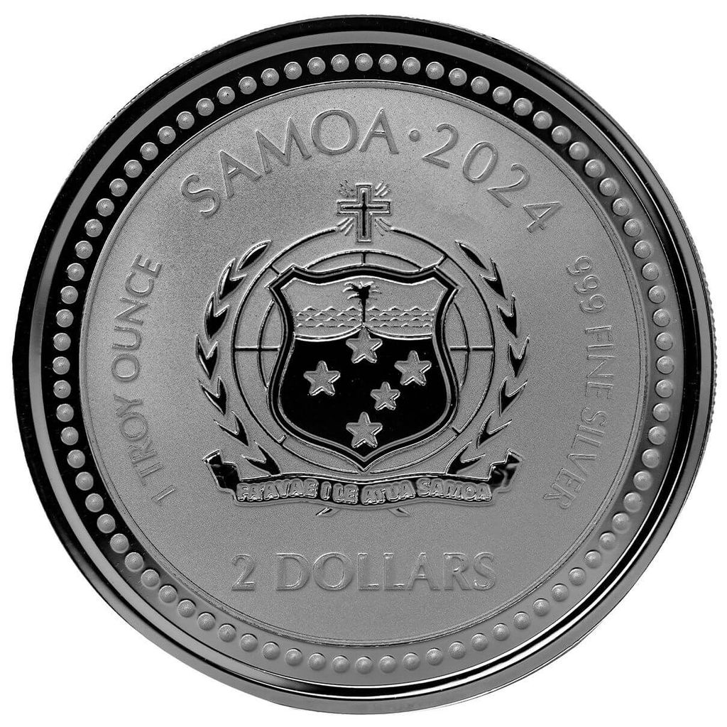 2024 Samoa Seahorse 1 oz Silver Proof Like Coin