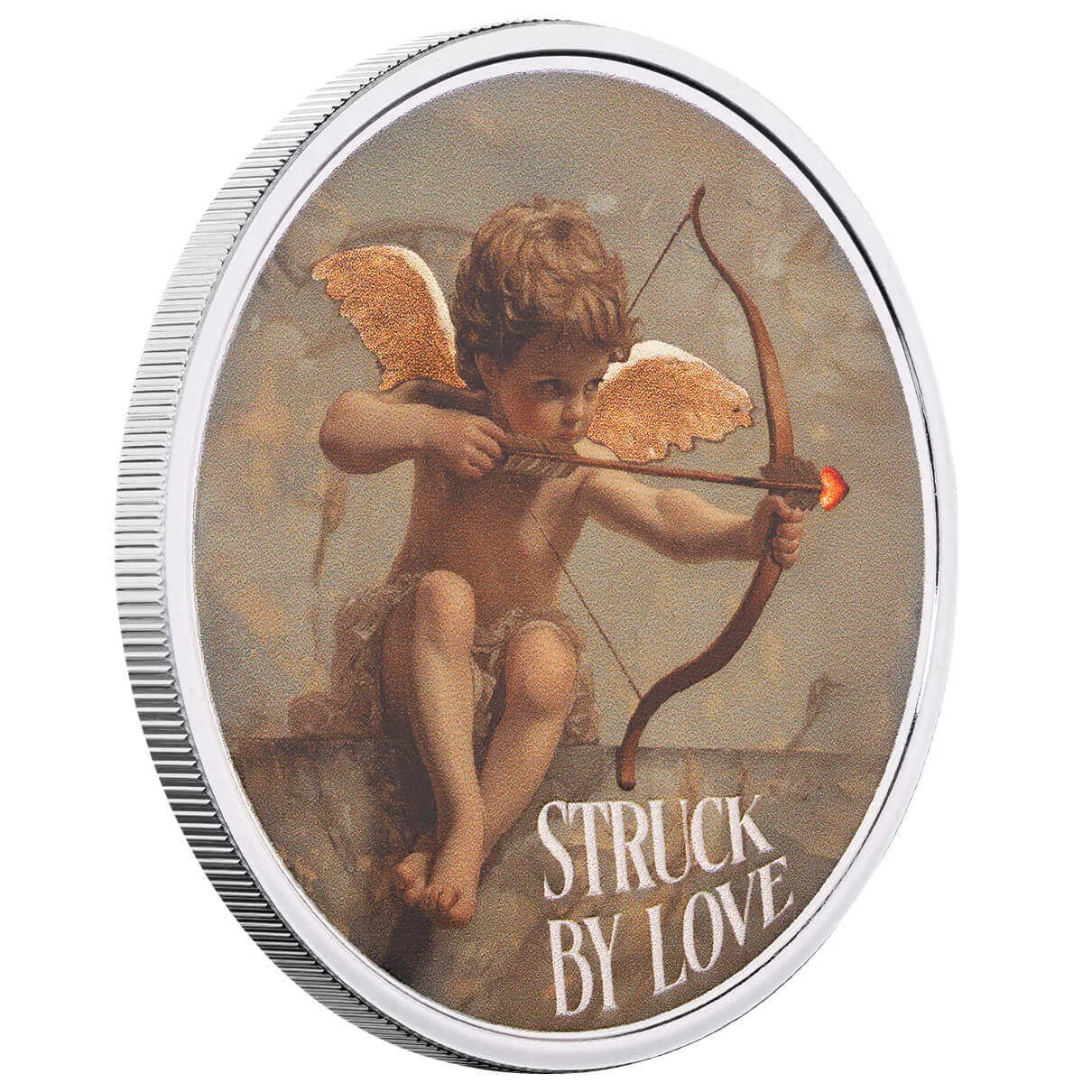 Struck by Love 1 oz Silver Color Round