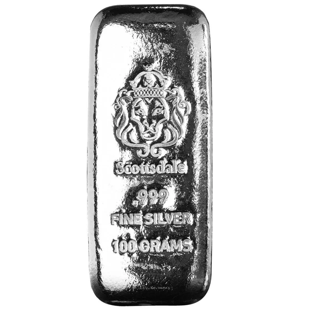 100 Gram Silver Bar | Buy 100 Grams of Silver