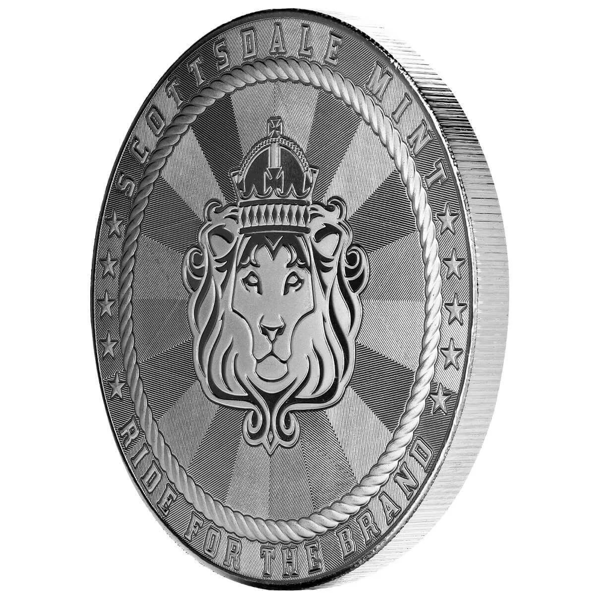 Scottsdale Cowboy Rifleman 5 Troy oz 9999 Fine Silver Bullion Round ...