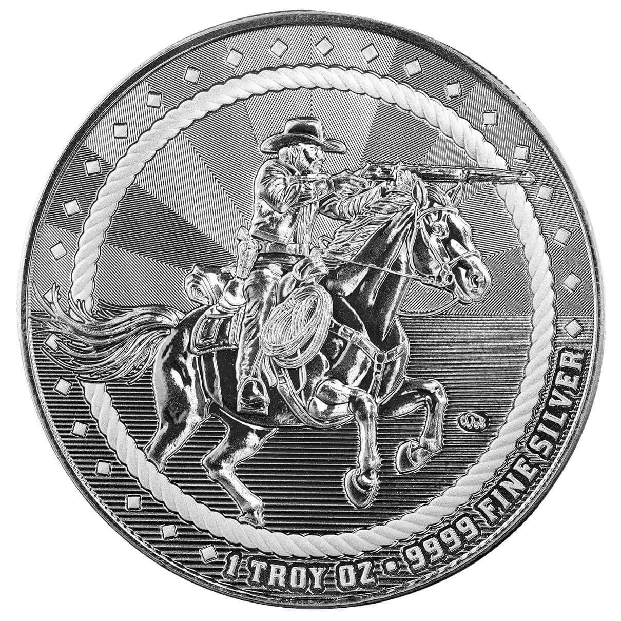 Scottsdale Cowboy Rifleman 1 Troy oz 9999 Fine Silver Bullion Round ...