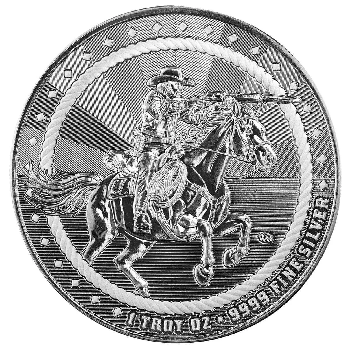 Scottsdale Cowboy Rifleman 1 Troy oz 9999 Fine Silver Bullion Round ...