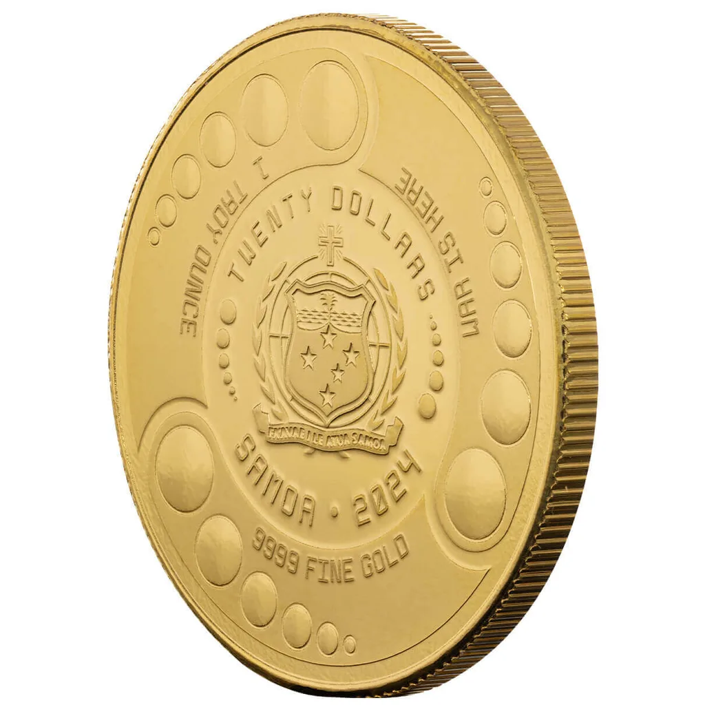 2024 Samoa Alien Battle 1 oz Gold Colorized Coin – .9999 Fine