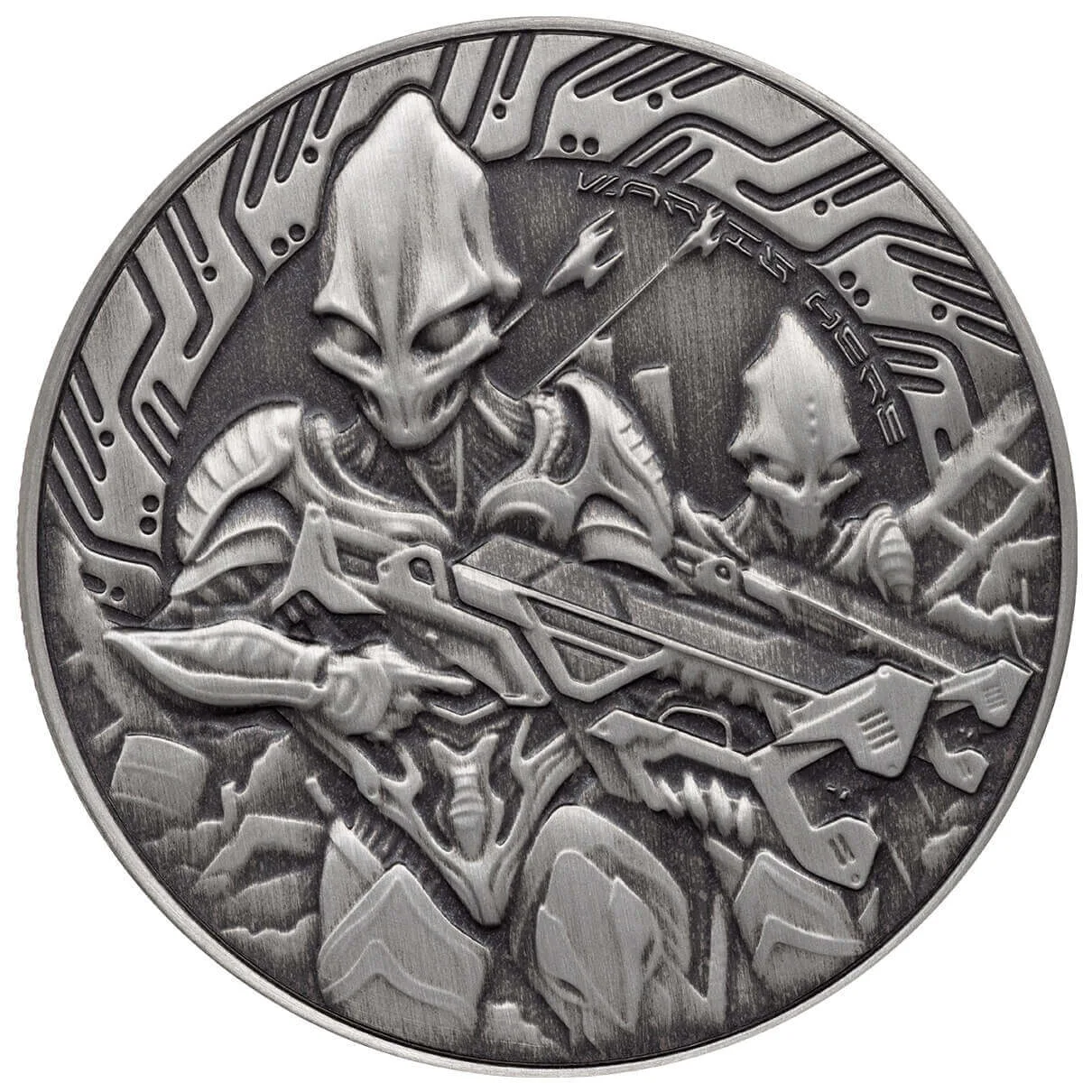 2024 Samoa Alien Battle 1 oz Antique Silver Coin – Limited Edition
