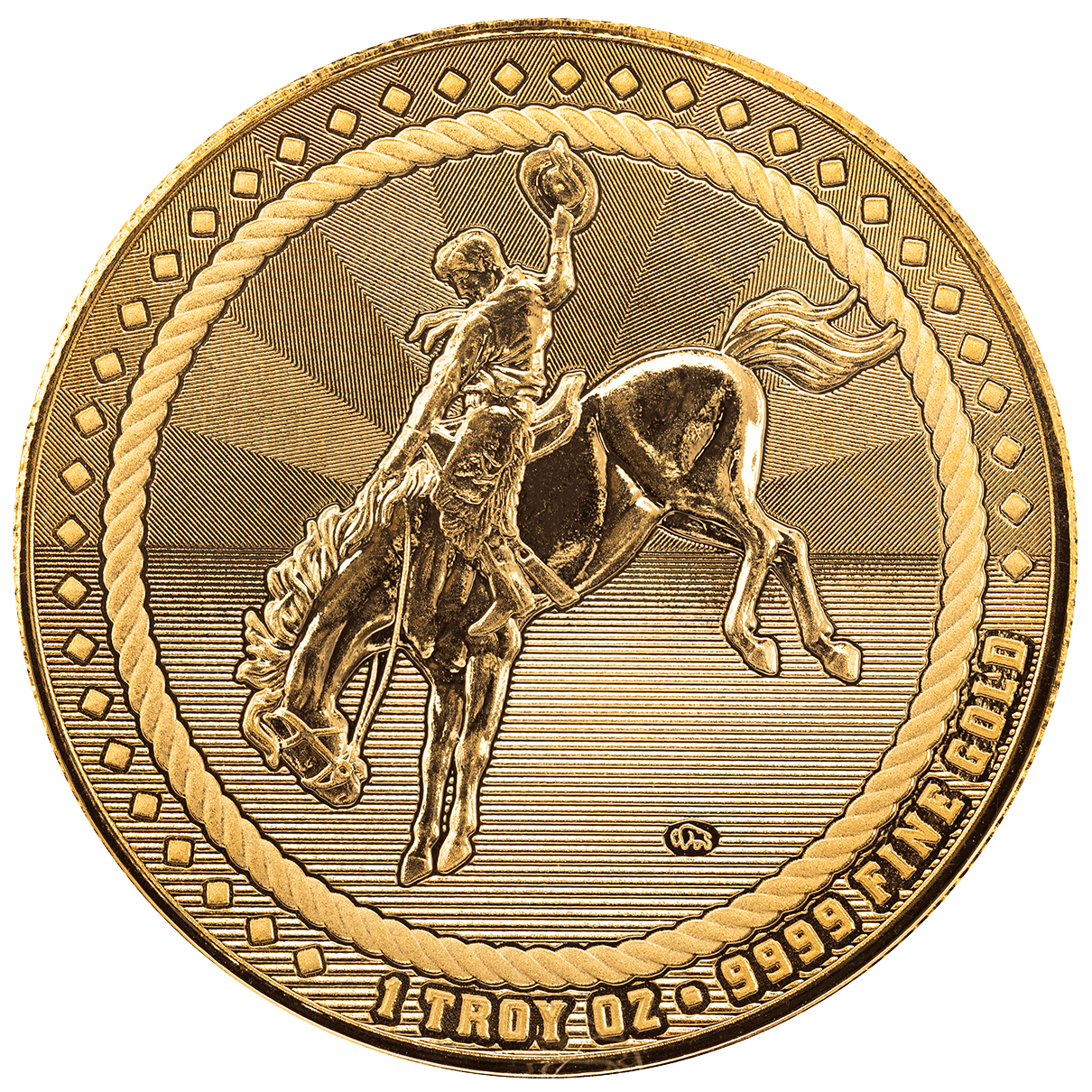 2024 Scottsdale Cowboy with Buffalo Privy 1 oz 9999 Gold Round