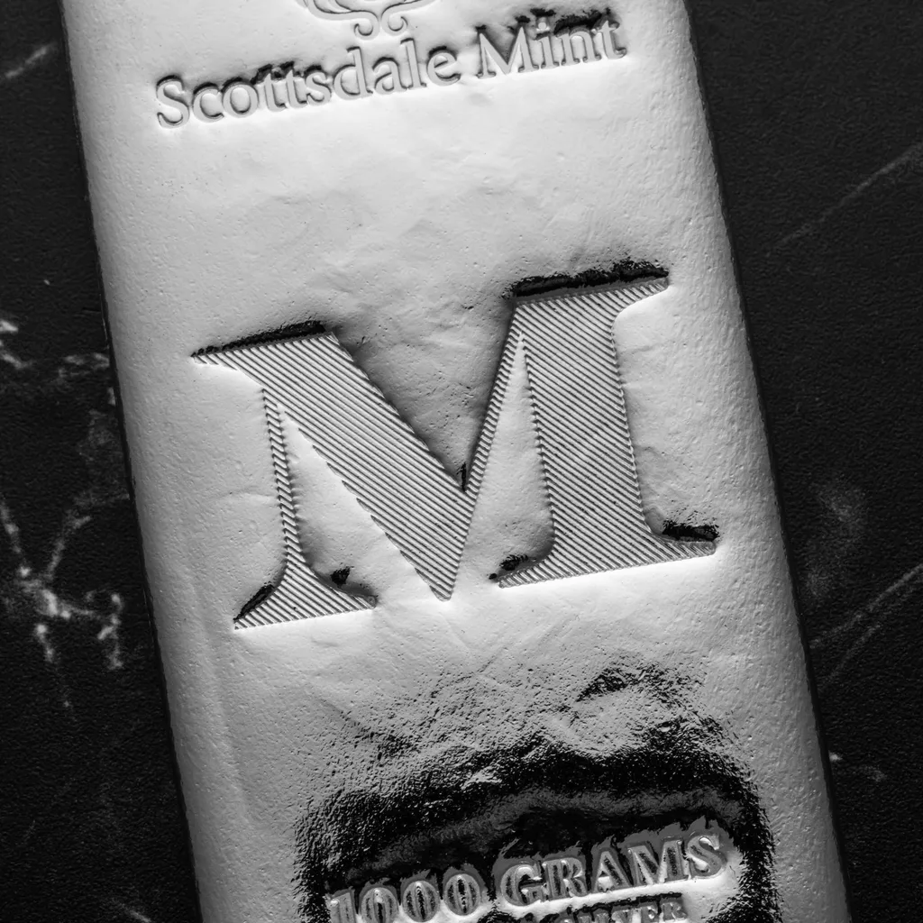 Imperium Collection | "M" 1000 Gram 999 Fine Silver Cast Bar