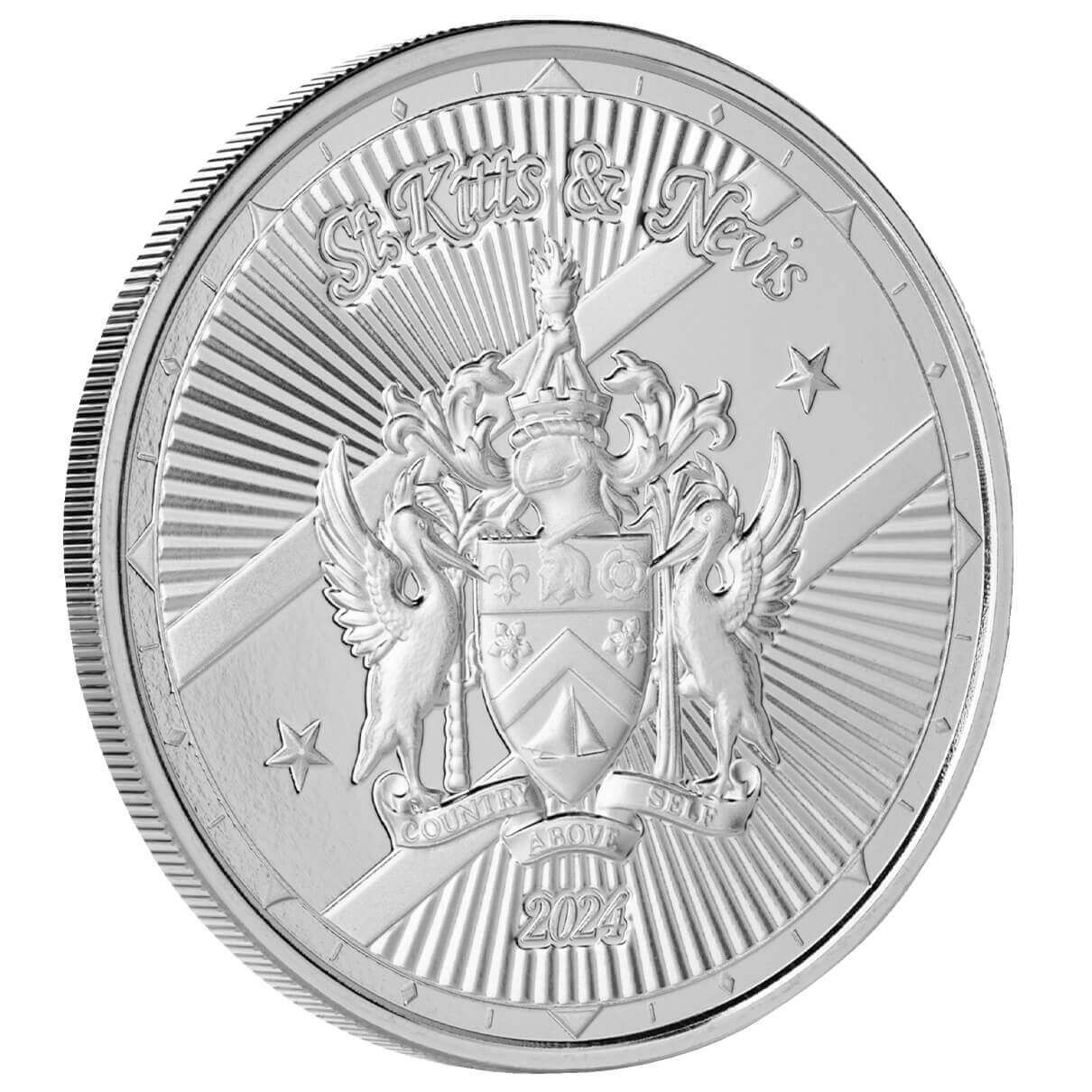 2024 EC8 St. Kitts & Nevis | Coat of Arms 1 oz 999 Fine Silver Coin ...