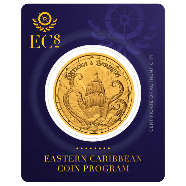 2024 EC8 Antigua & Barbuda | Rum Runner and Kraken 1 oz 9999 Fine Gold ...