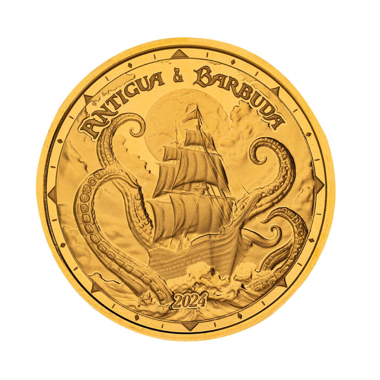 2024 EC8 Antigua & Barbuda | Rum Runner and Kraken 1 oz 9999 Fine Gold ...