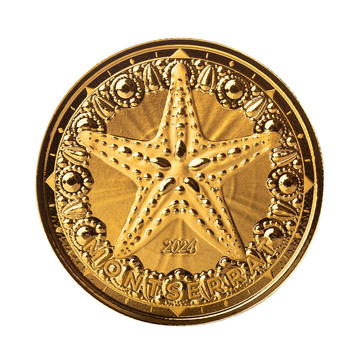 2024 EC8 Montserrat | Starfish 1 oz 9999 Fine Gold Coin | Scottsdale Mint