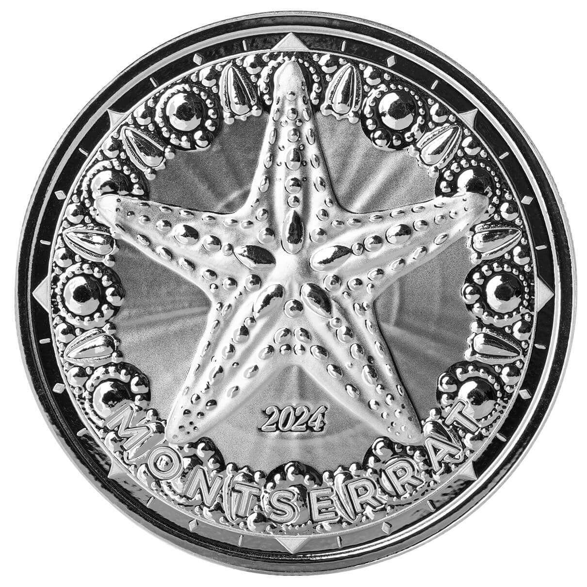 2024 EC8 Montserrat | Starfish 1 oz 999 Fine Silver Coin Capsule ...