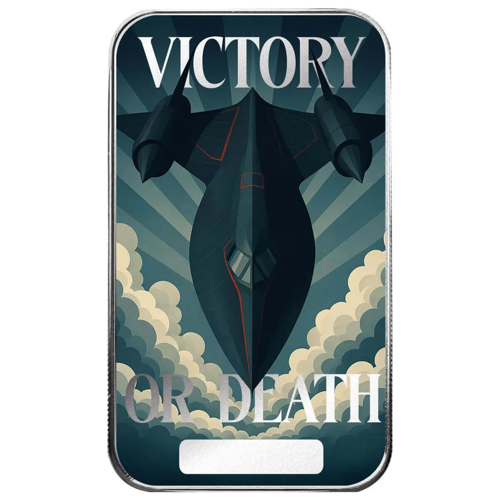2025 Americana | Victory or Death 1 Troy oz 999 Fine Silver Color Bar