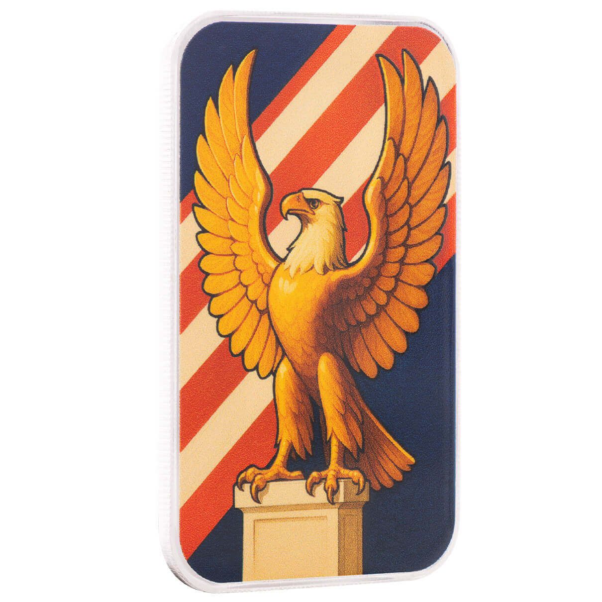 2025 Americana | Art Deco Eagle 1 Troy oz 999 Fine Silver Color Bar