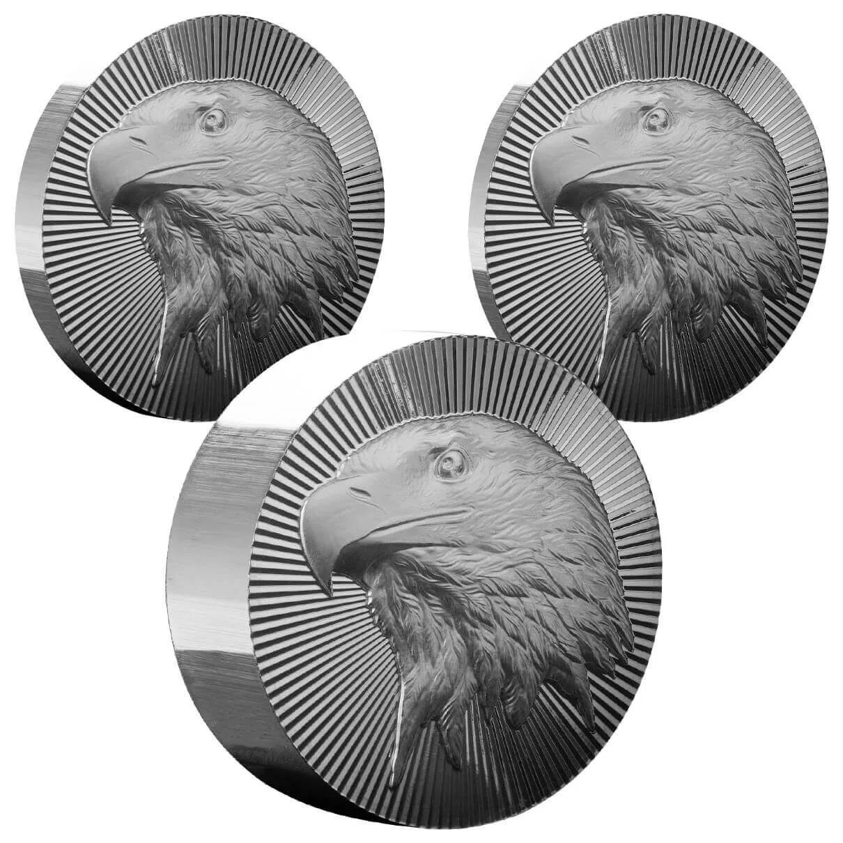 Scottsdale Eagle Stacker® Silver Round Trio – 1 oz, 2 oz, and 5 oz ...