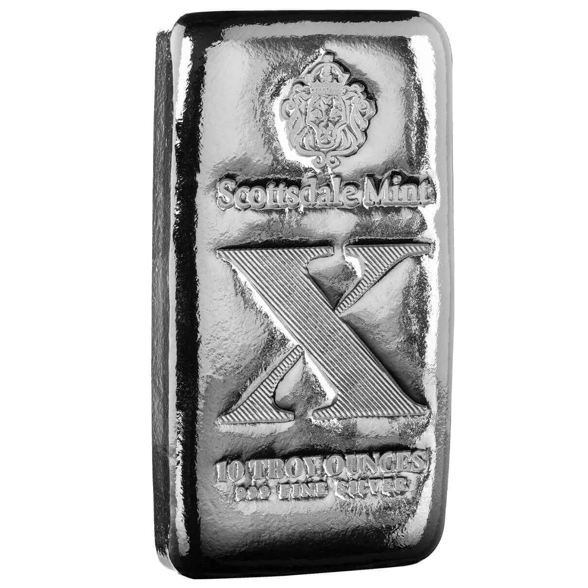 Imperium Collection | "X" 10 oz 999 Fine Silver Cast Bar