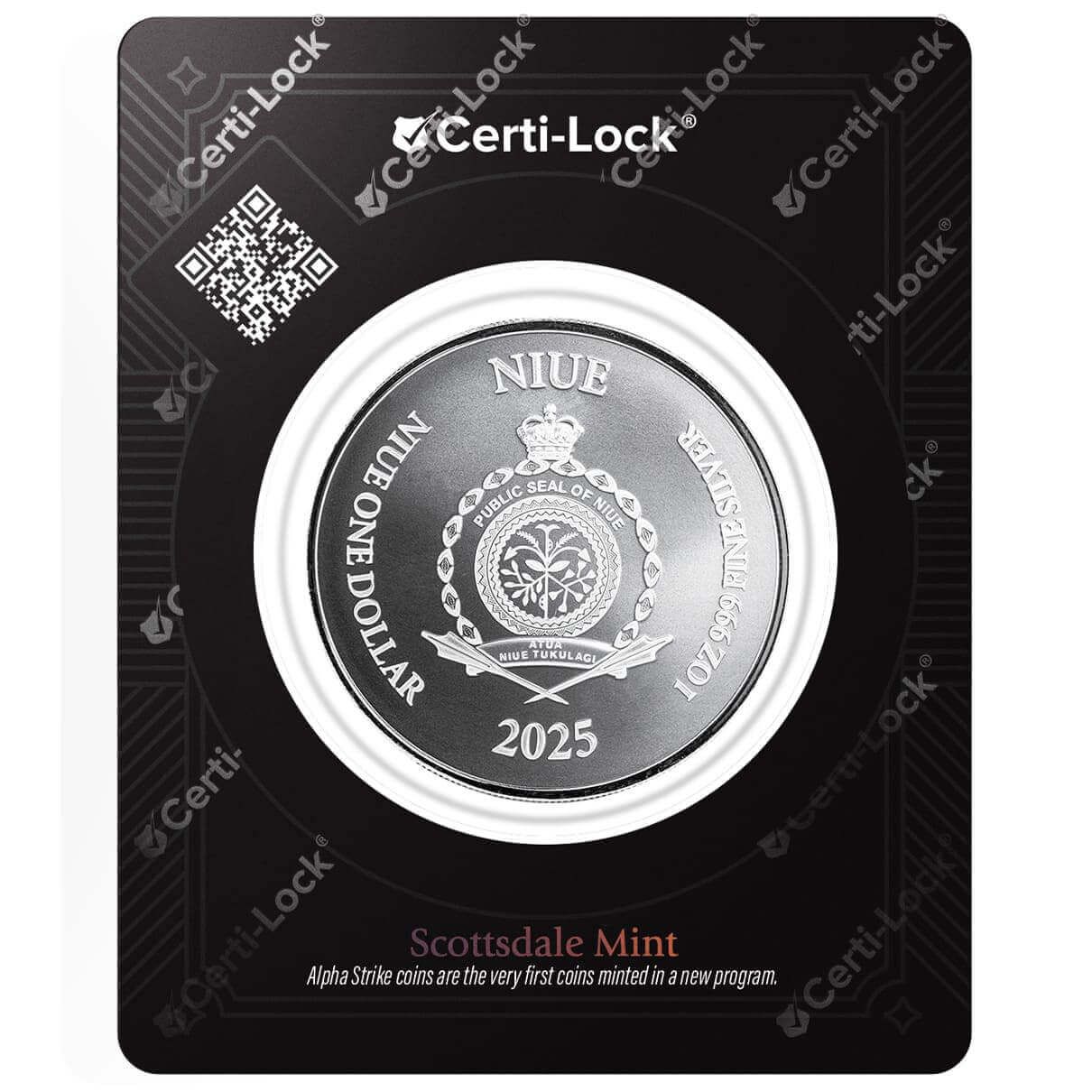 2025 Niue | Lady Justice 1 oz 999 Fine Silver Coin Alpha Strike ...