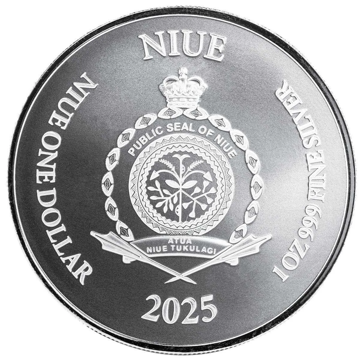 2025 Niue | Lady Justice 1 oz 999 Fine Silver Coin | Scottsdale Mint