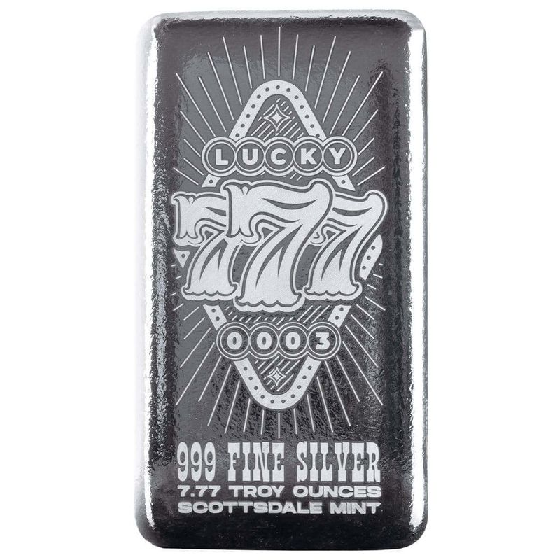 2025 Lucky Sevens Series | 7.77 oz .999 Fine Silver Cast Bar ...