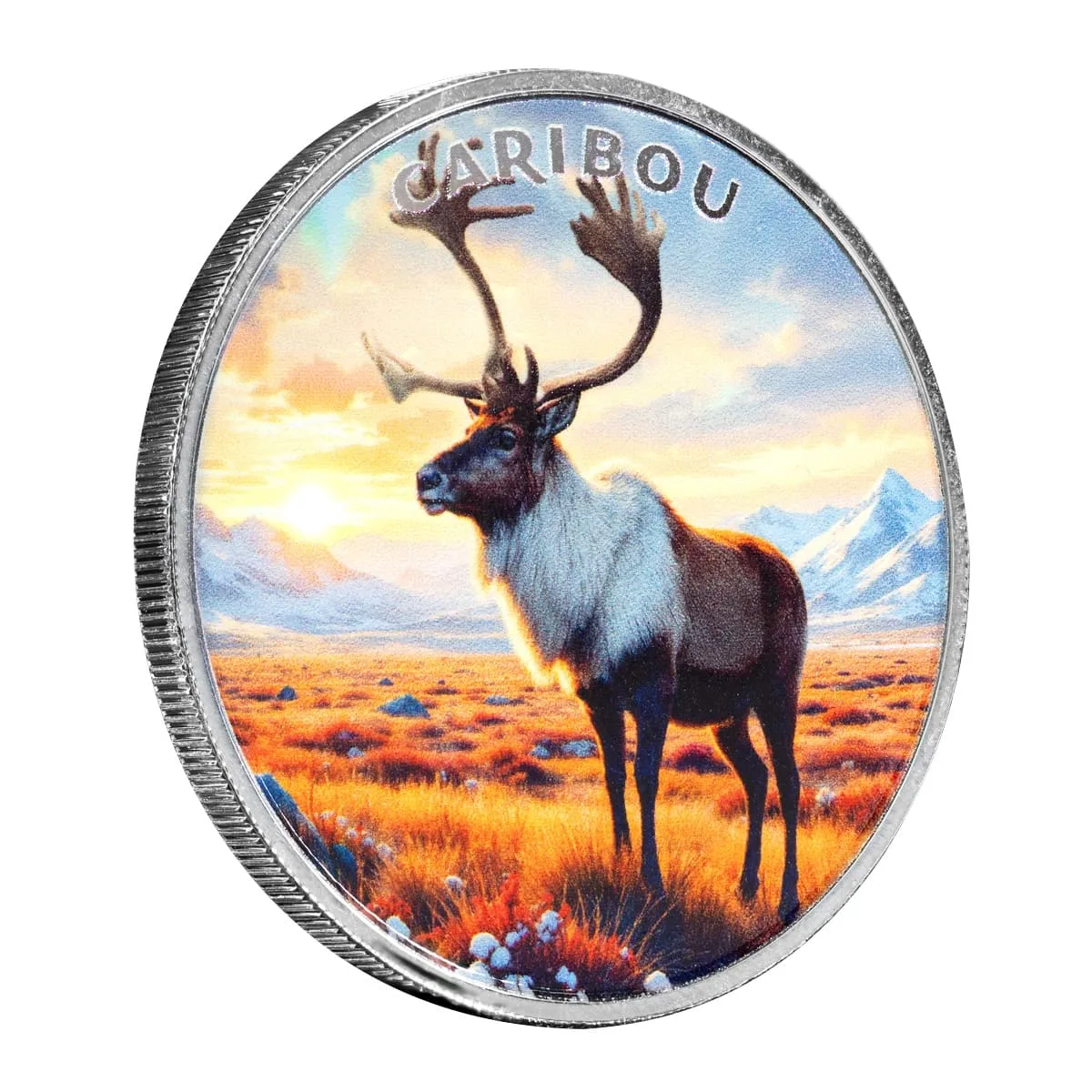 The Wild | Caribou 1 oz 999 Fine Silver Colorized Round