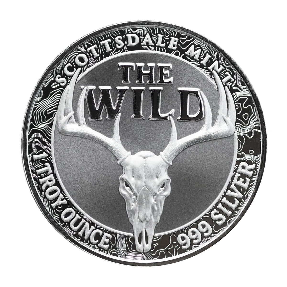 The Wild | Caribou 1 oz 999 Fine Silver Colorized Round