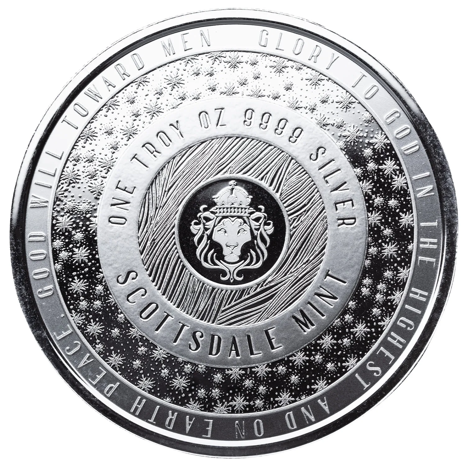 Scottsdale Snowflake 1 Troy oz 9999 Silver Bullion Round