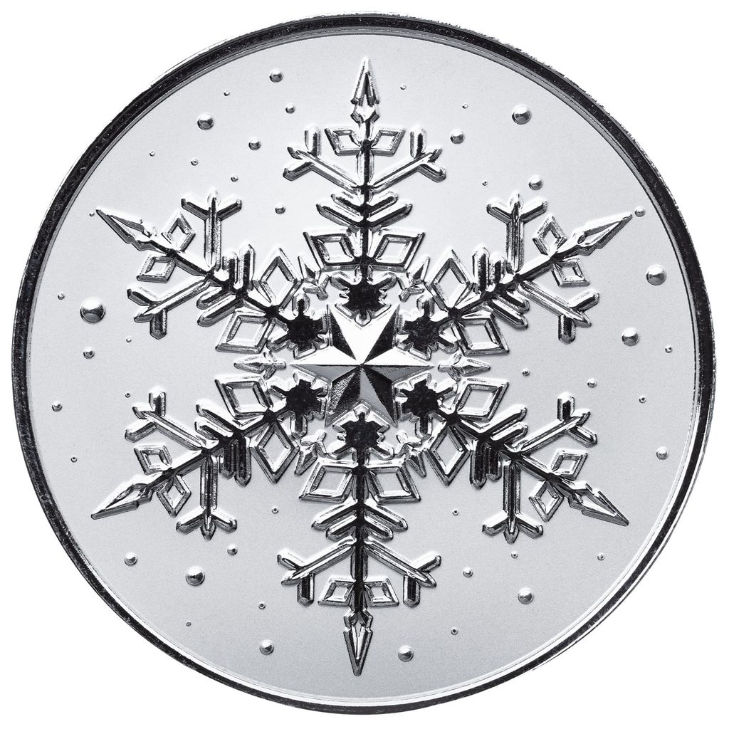 Scottsdale Snowflake 1 Troy oz 9999 Silver Bullion Round