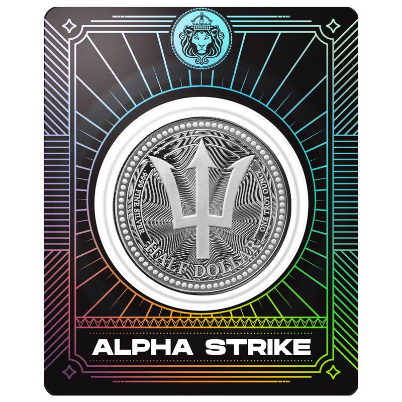 2025 Barbados Trident 1 oz Silver Proof Like Coin Alpha Strike