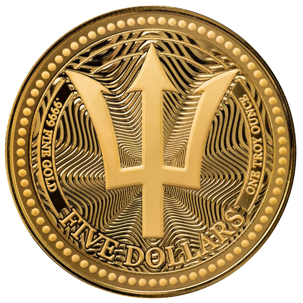2025 Barbados Trident 1 oz Gold Coin