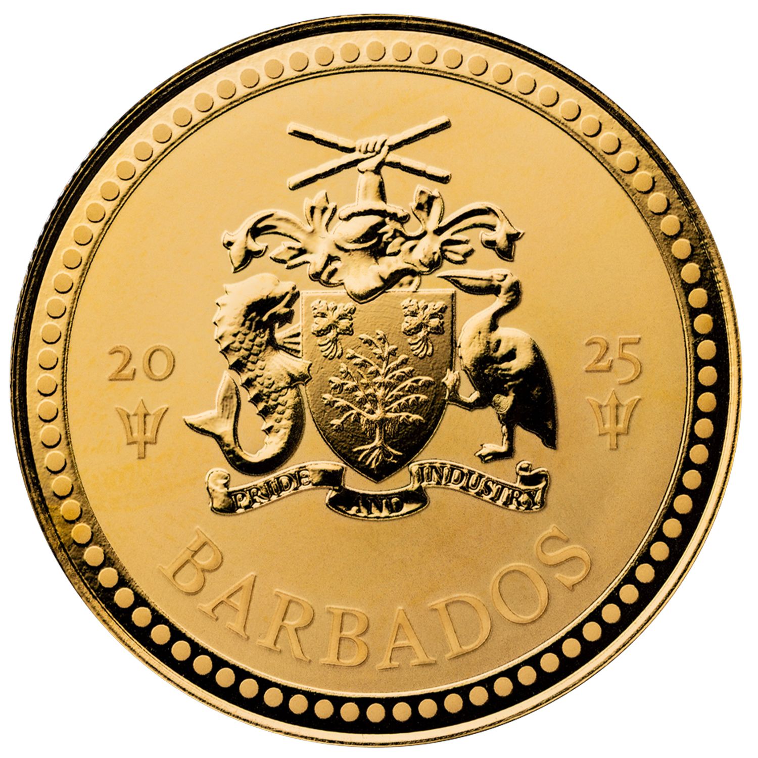2025 Barbados Trident 1 oz Gold Coin