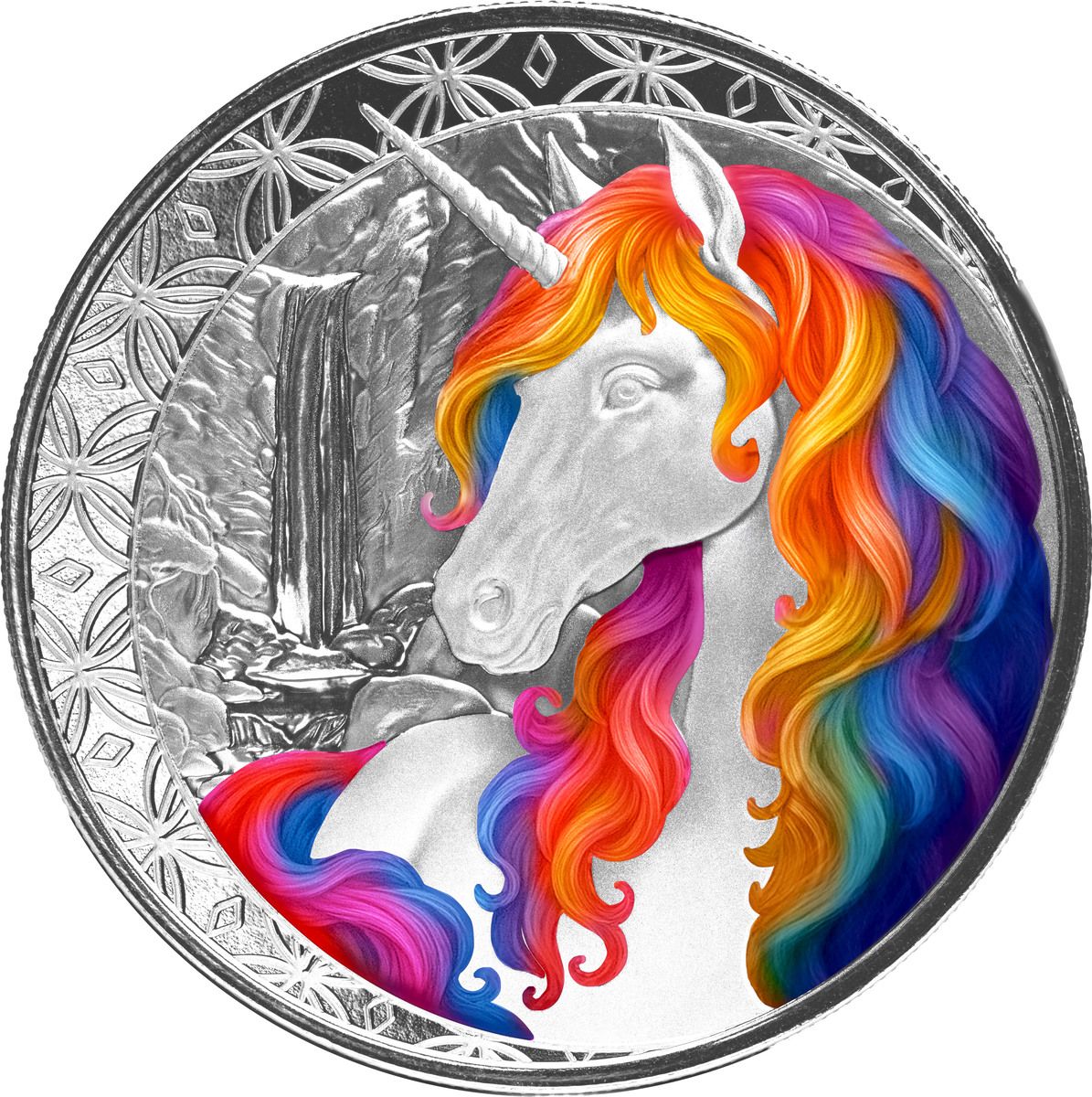 Fiji | Unicorn “Blossom” 1 oz Silver Colorized Coin Alpha Strike