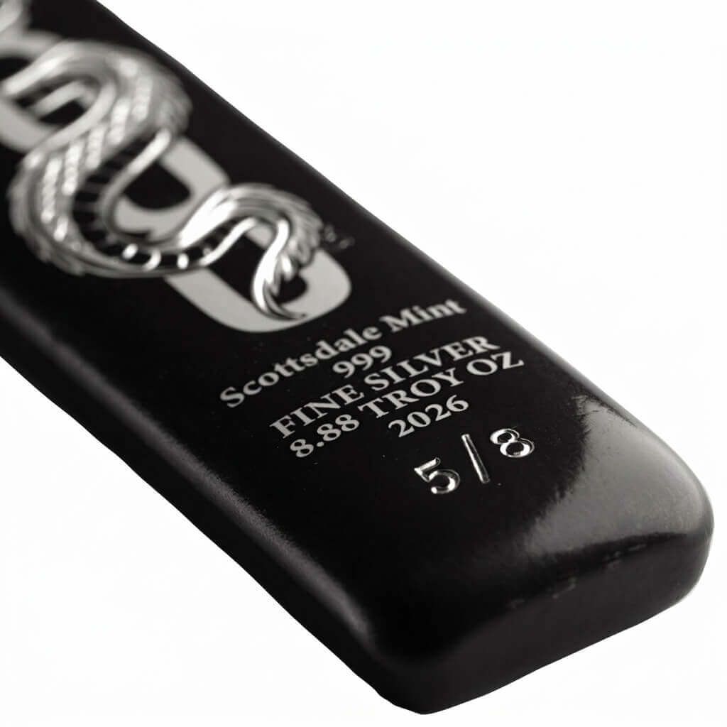 2026 Lucky Dragon 8.88 oz Hand Engraved Silver Antiqued Bar Serial No ...